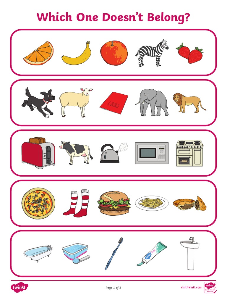 T S 857 Which One Doesnt Belong Activity - Ver - 3 | PDF