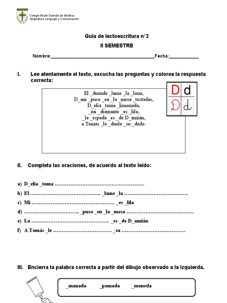 Comprensión Lectora N°2 Primer Nivel Lector SEMESTRE II | PDF