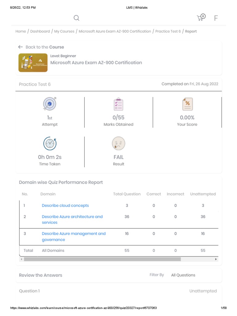 AZ-900 - Practice Test 6 | PDF | Microsoft Azure | Cloud Computing