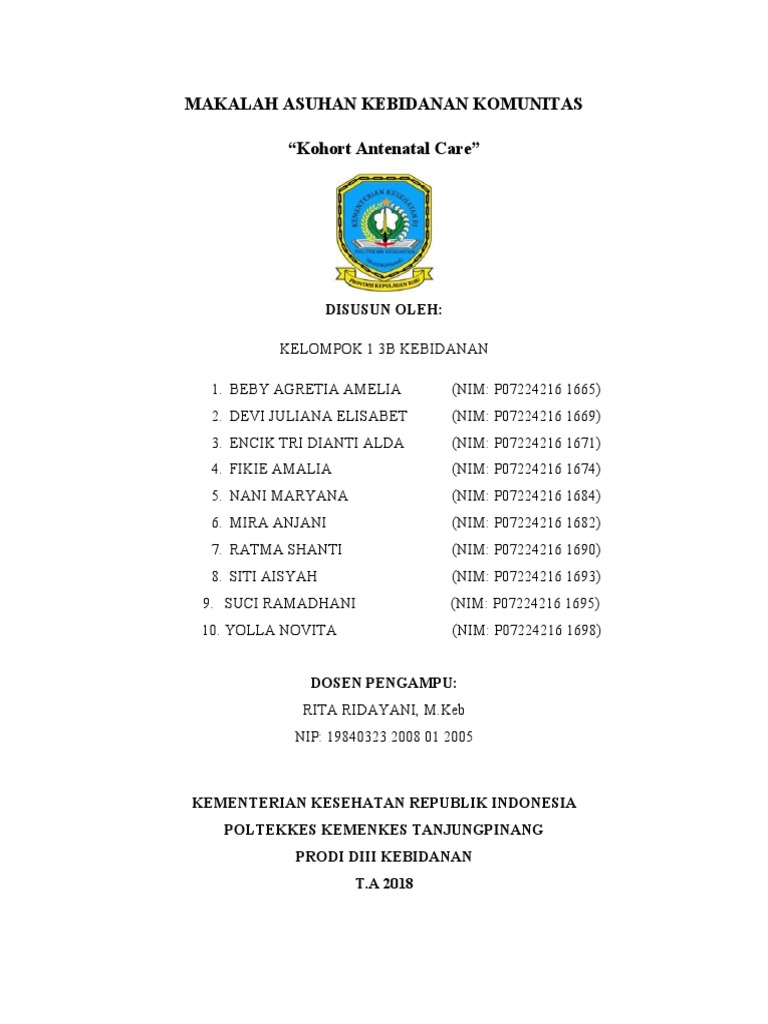 Kohort Kelompok 1 | PDF | Kesehatan Holistik