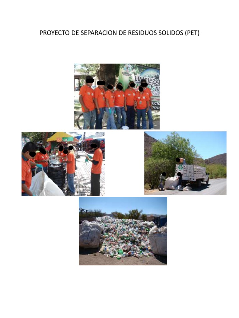 Proyecto de Separacion de Residuos Solidos | PDF
