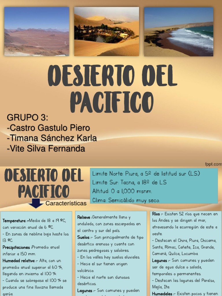 Desierto Del Pacifico | PDF | Desierto | Geografía Física