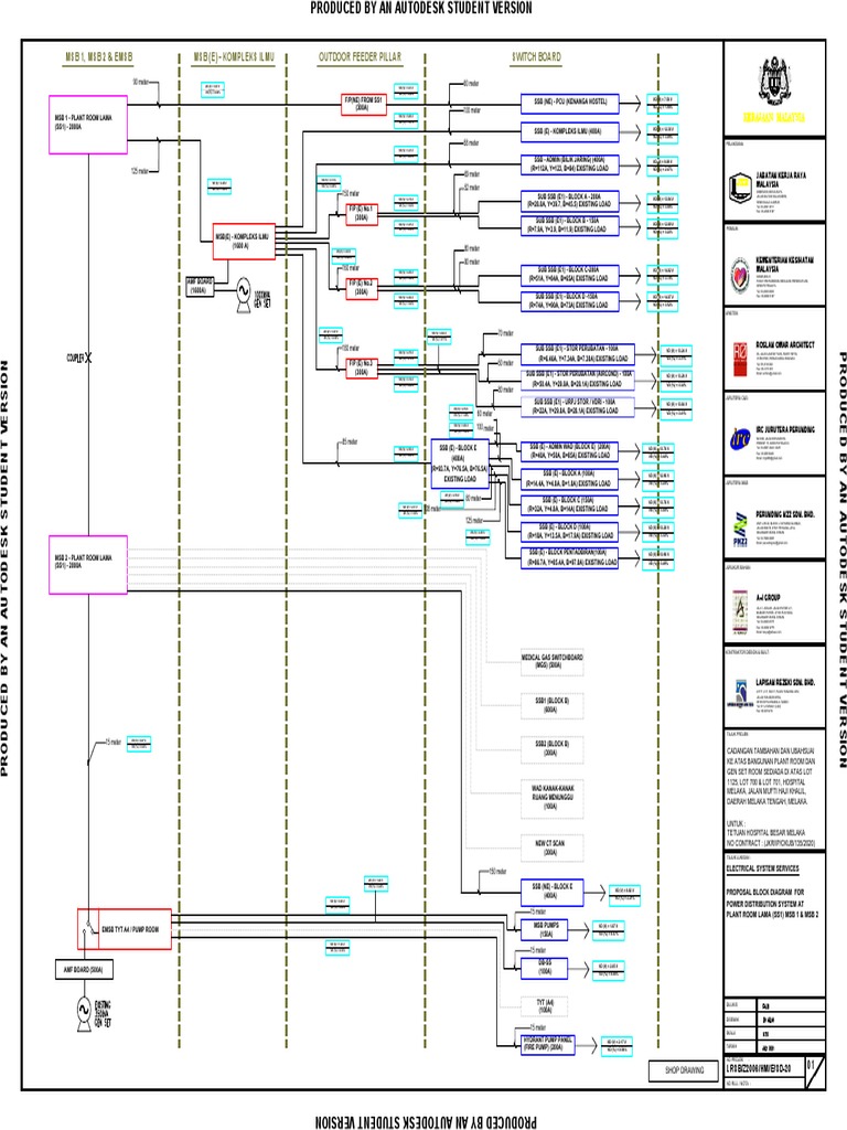 Blok Diagram With Voltage Drop | PDF