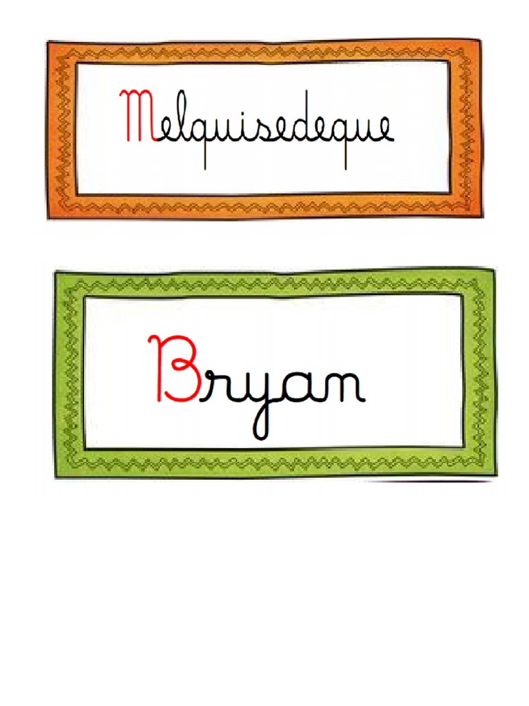 Essas Plaquinhas Com Nomes MATERNAL B ANA ALMEIDA 01 | PDF