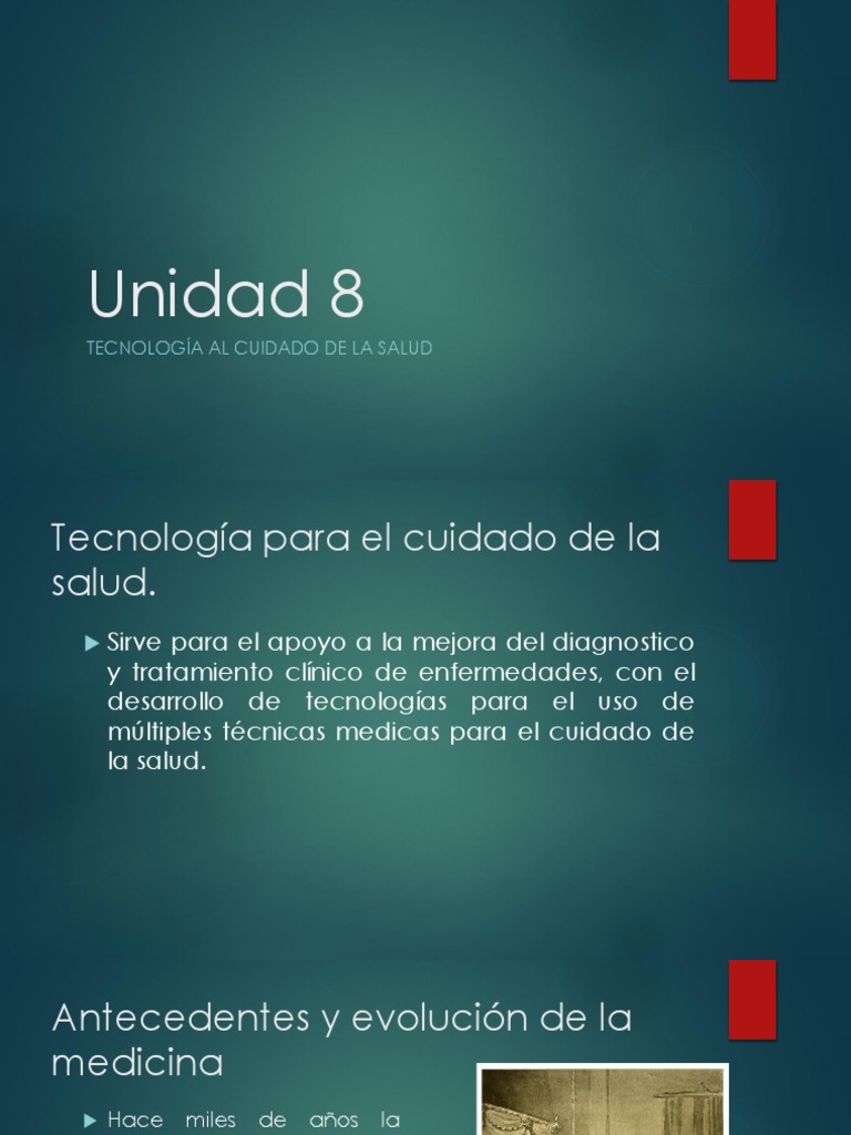 Unidad 8 Tecnologia Al Cuidado de La Salud | PDF