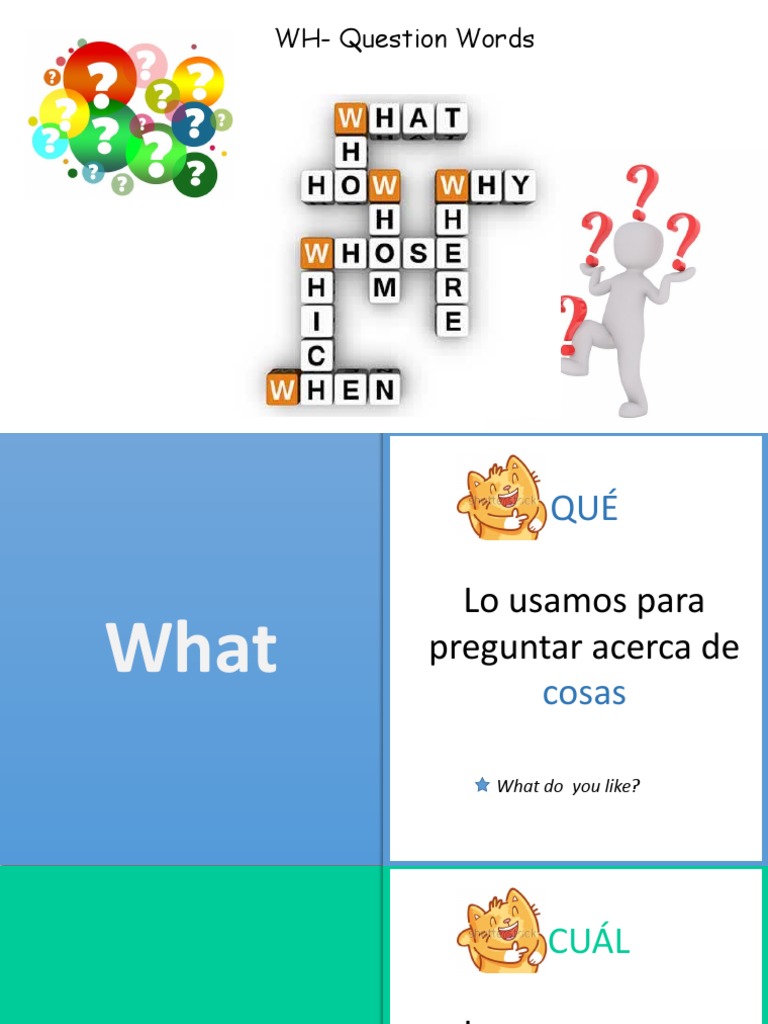 Palabras WH en Inglés | PDF