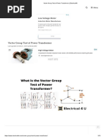 Transformer Vector Group Test Conditions | PDF | Electrical Components ...