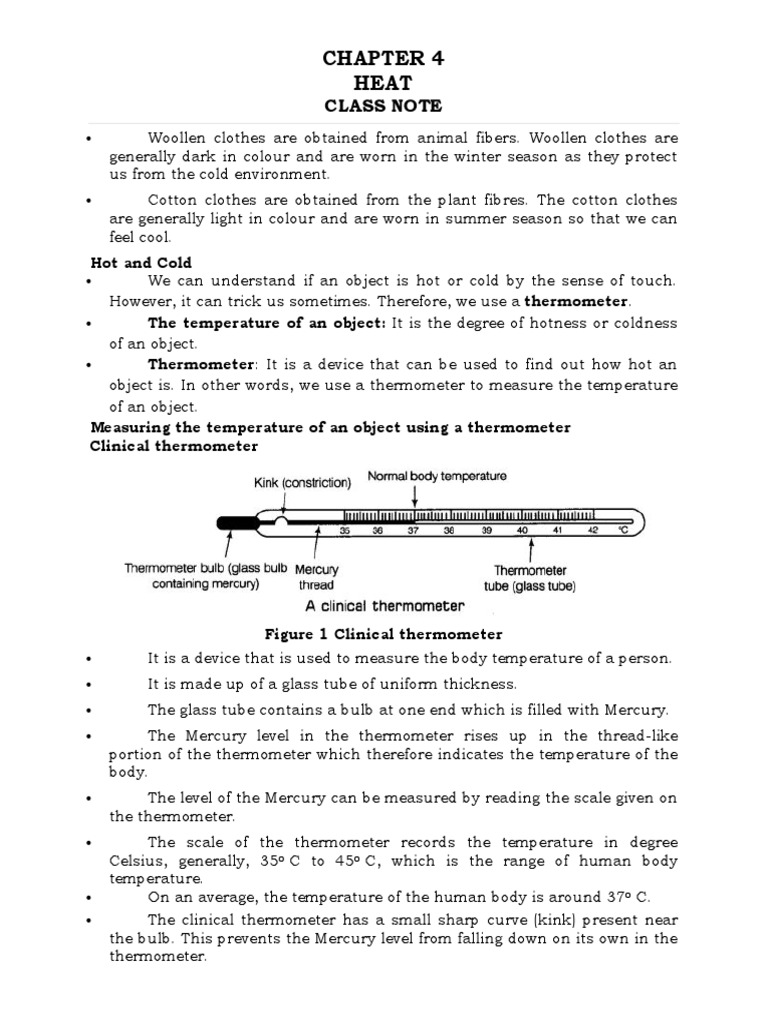 Reading Material Chapter 4 Heat | PDF