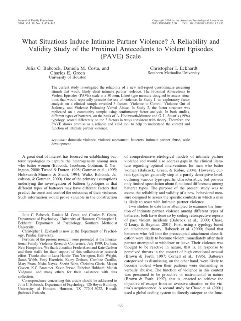 Babcock Et Al. - 2004 - What Situations Induce Intimate Partner ...