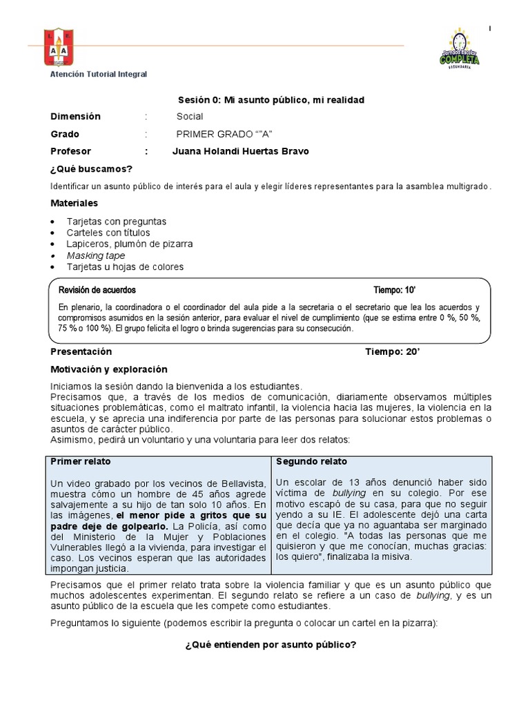 Sesion 0 - Asunto Publico - Jec | PDF