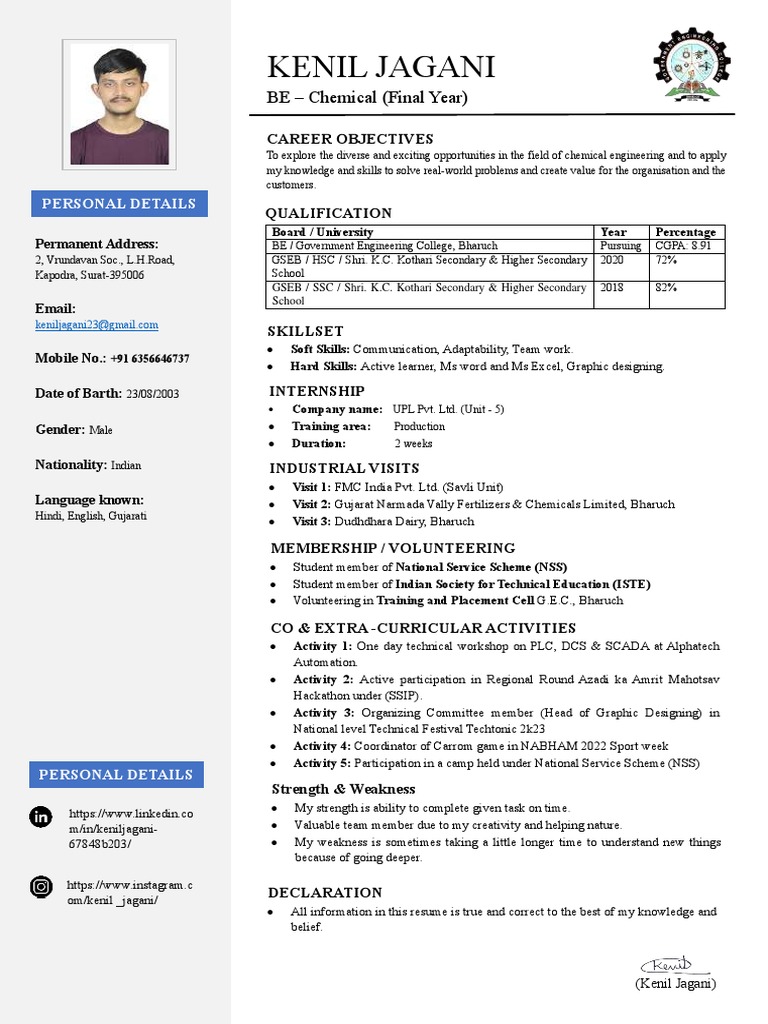 Kenil Jagani - Resume | PDF | Learning | Cognition