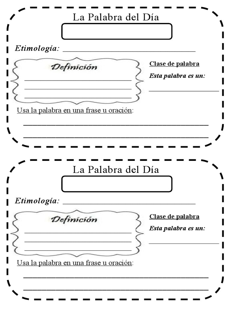 Palabra del Día: Clase y Uso | PDF
