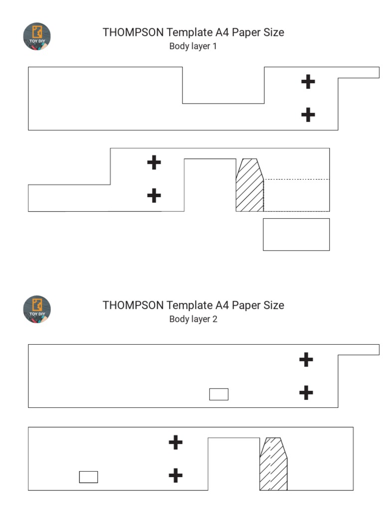 Template-Thompson-gun - A4-Paper-Size-ToyDIY | PDF