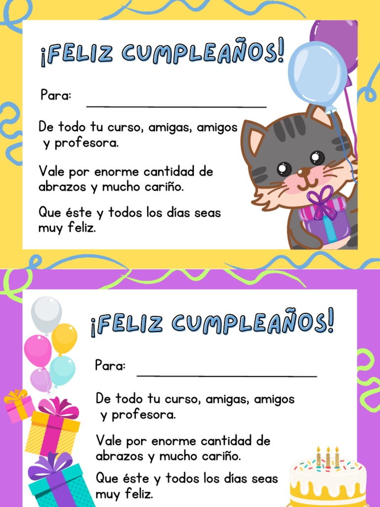 Diploma Feliz Cumpleanos Au10fp | PDF