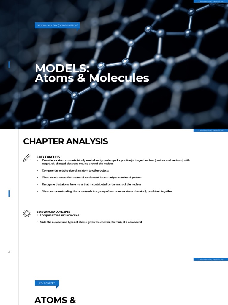 (SCI) Chapter 8 - Atoms and Molecules | Download Free PDF | Atoms | Proton