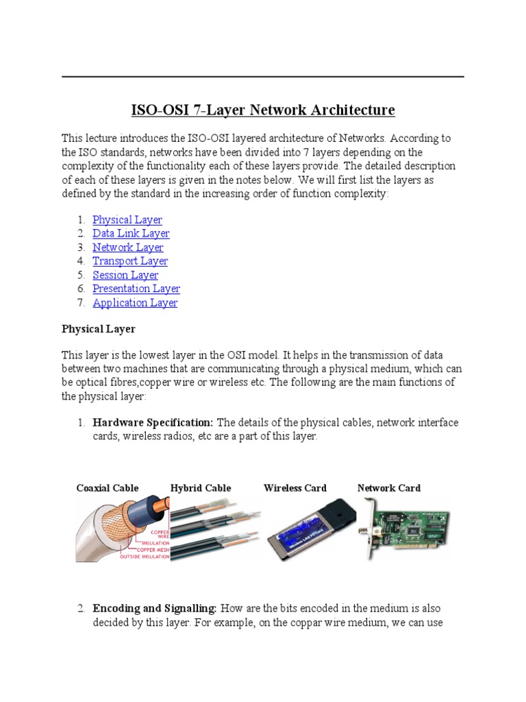 Network Layer Architecture | PDF