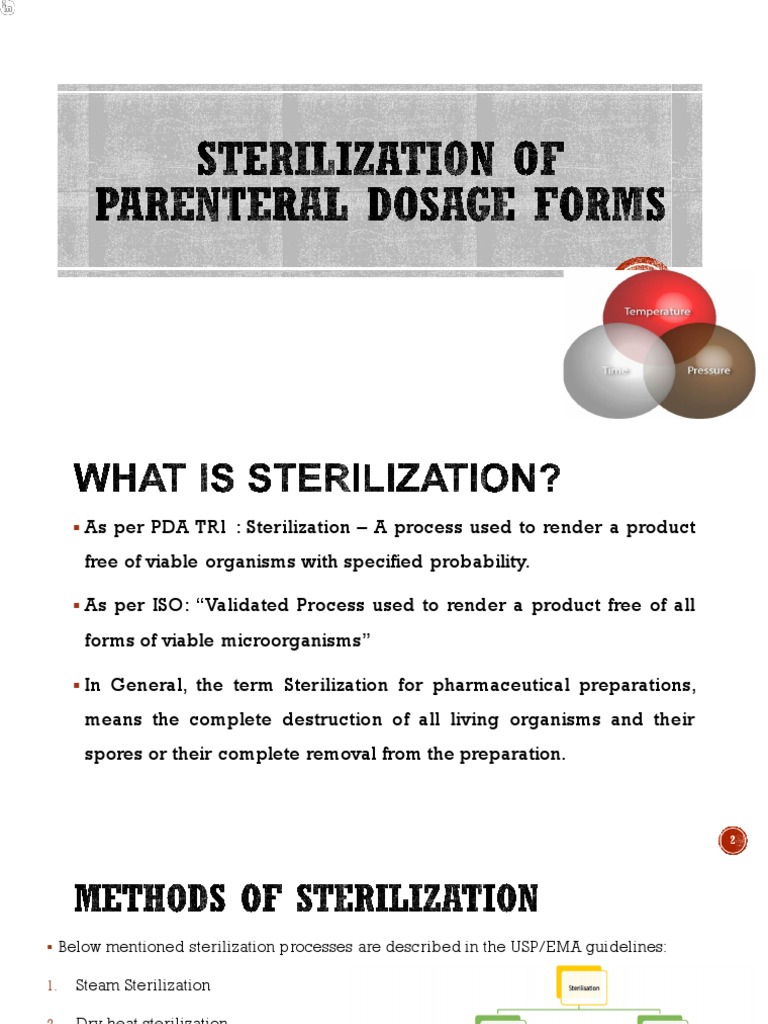 Sterilization of Parenteral Dosage Forms | PDF | Sterilization (Microbiology) | Physical Sciences