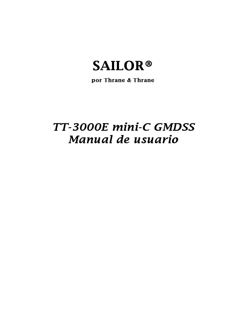 Inmarsat-C Sailor Tt-3000e (Español) | PDF | Ventana (informática ...