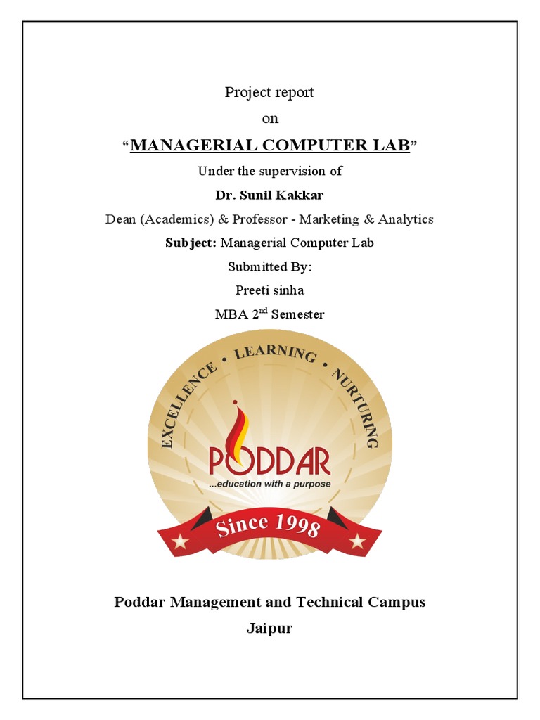 Managerial Computer Lab | PDF | Analysis Of Variance | Factor Analysis