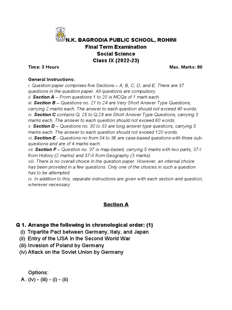 Social Science Class 9 Ft 2022-23 | PDF | Pastoralism