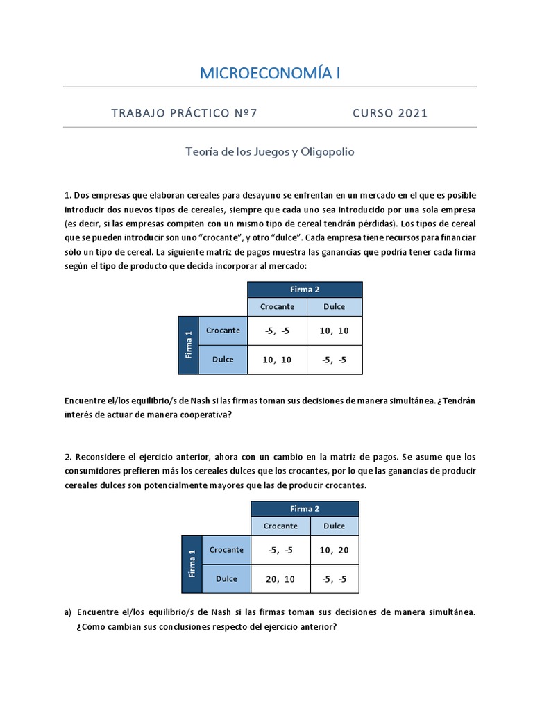 TP7 Micro 2021 | PDF | Economias | Microeconomía