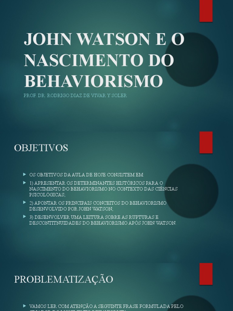 John Watson e a Origem do Behaviorismo | PDF