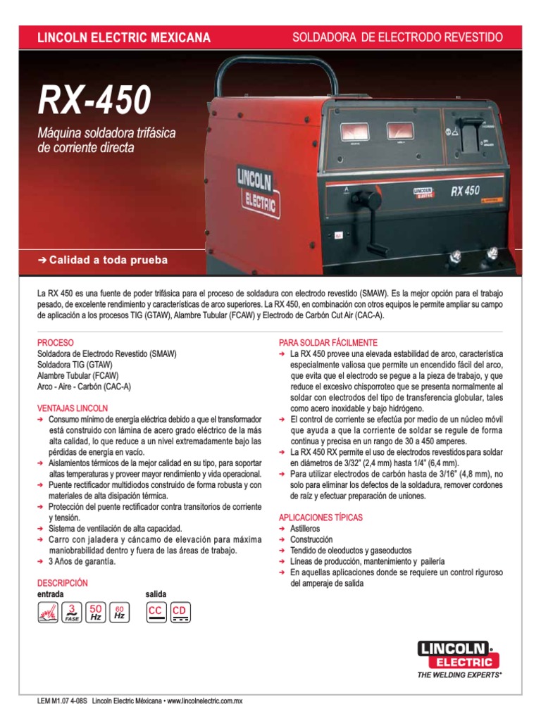 Catalogo RX 450 | PDF