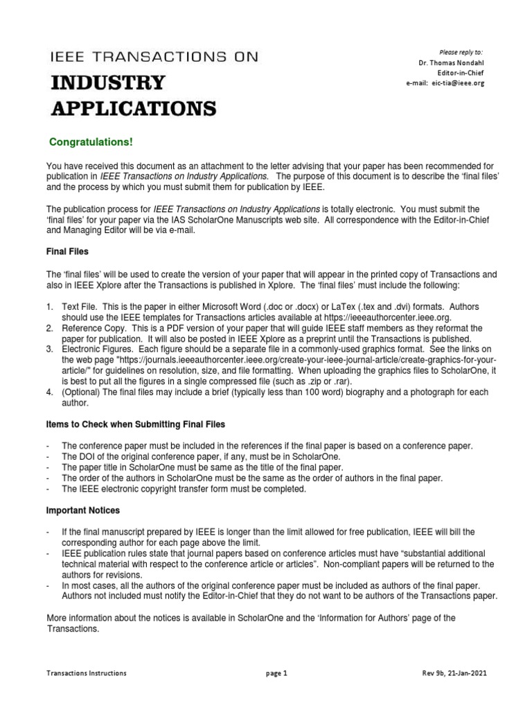 Transactions Instructions Rev 9b | PDF