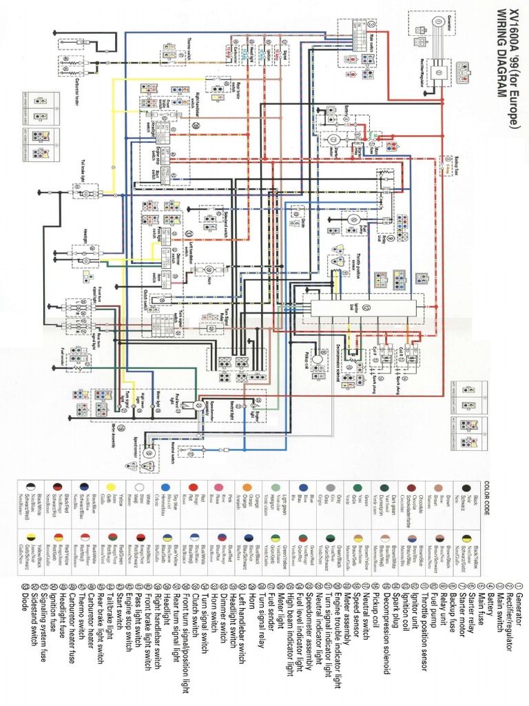 Yamaha XV 1600 Wiring Diagram | PDF