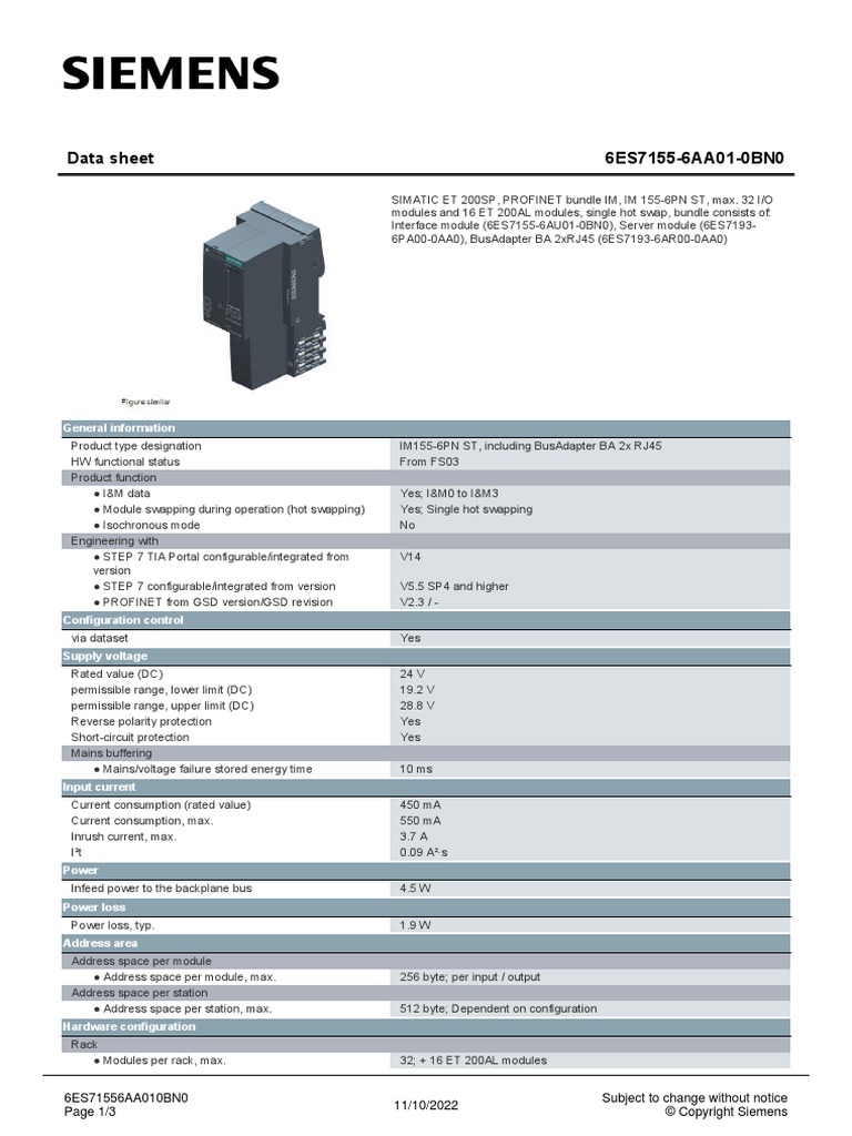 6ES71556AA010BN0 Datasheet en | Download Free PDF | Computer Engineering | Computing