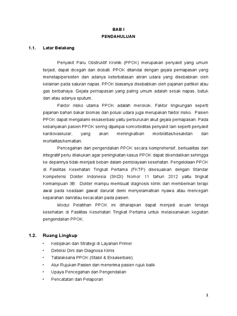 Modul Pelatihan PPOK | PDF