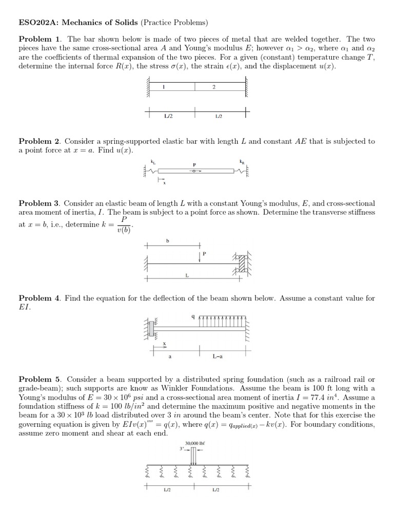 Mechanics of Solids | PDF | Beam (Structure) | Stress (Mechanics)