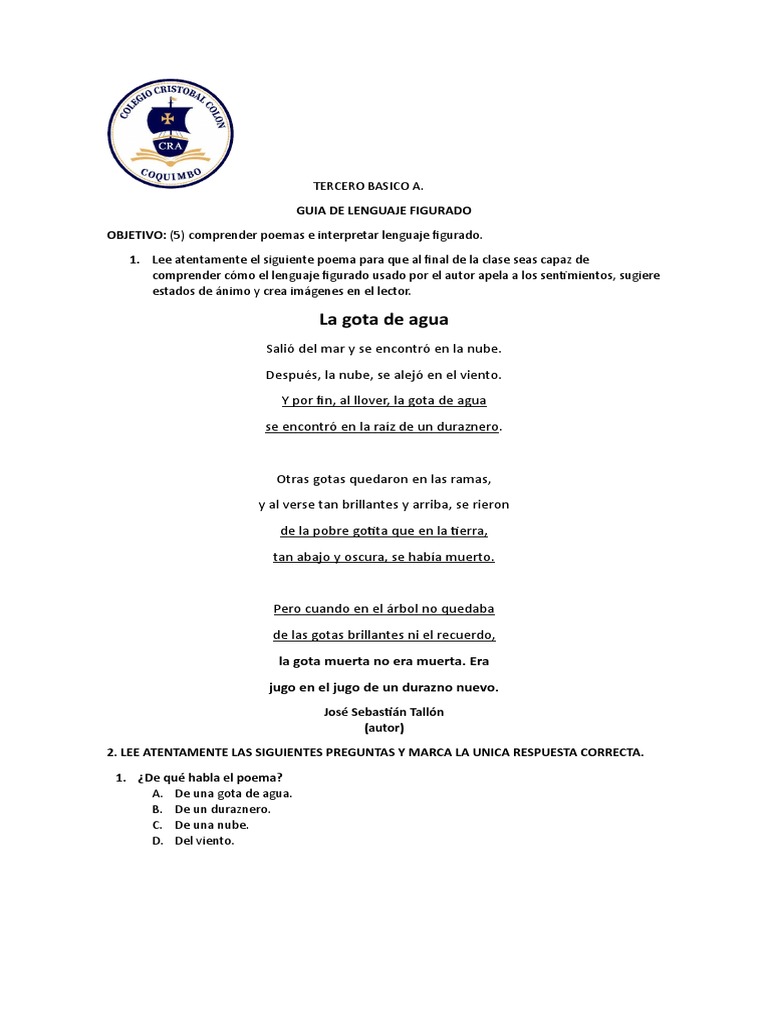 Guia de Lenguaje Figurado | PDF | Poesía | Ficción general