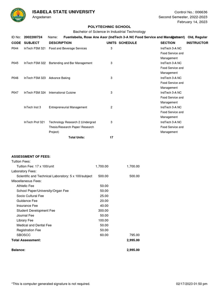 Isu Assessment Form 02172023 | PDF