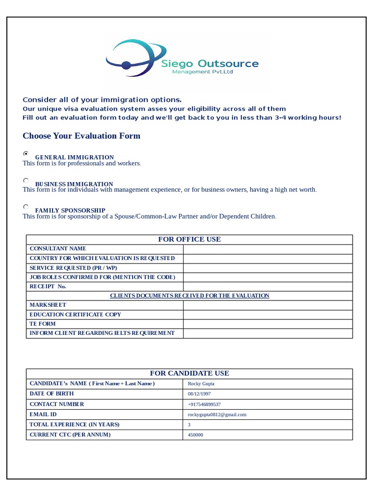Technical Evaluation Form | PDF | Academic Degree