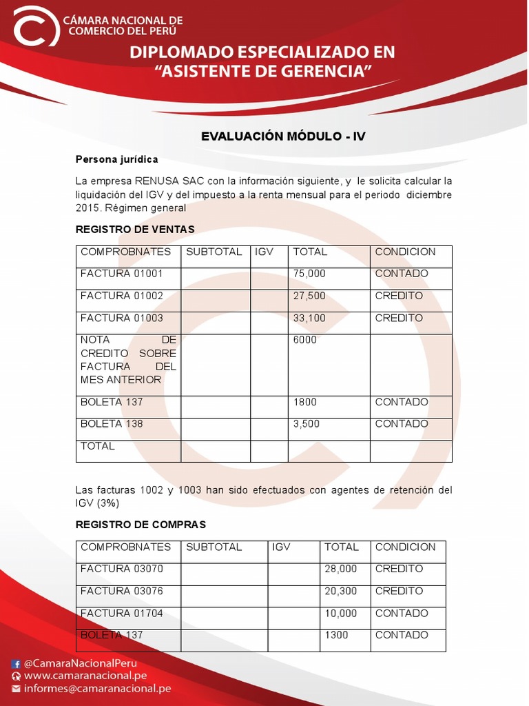 Evaluacion Modulo IV | PDF