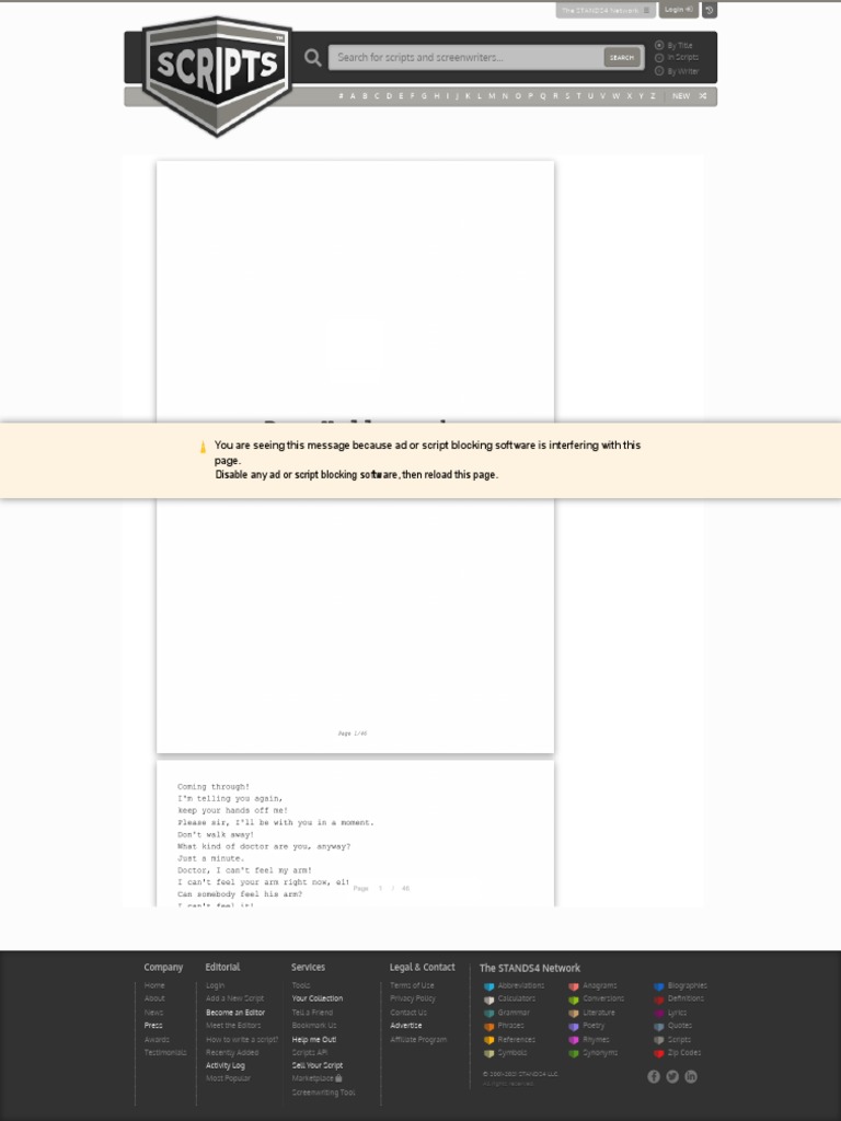 Hollywood Script in PDF Format | PDF