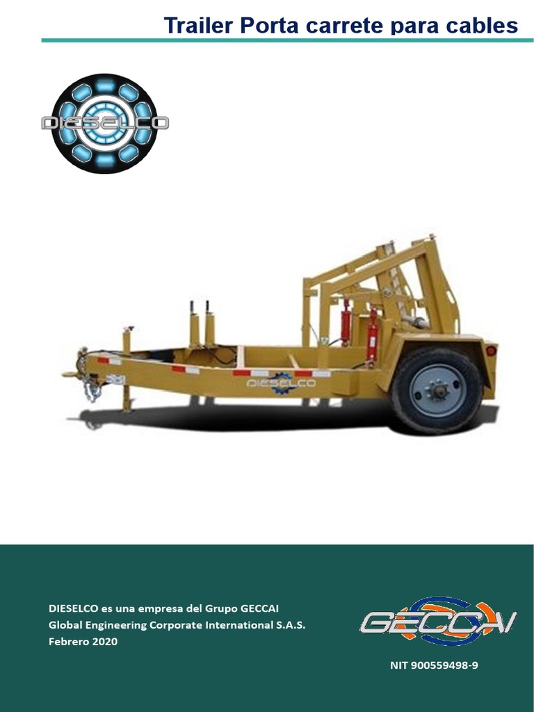 Trailer Porta Carrete para Cables | PDF | Tecnologia e Engenharia