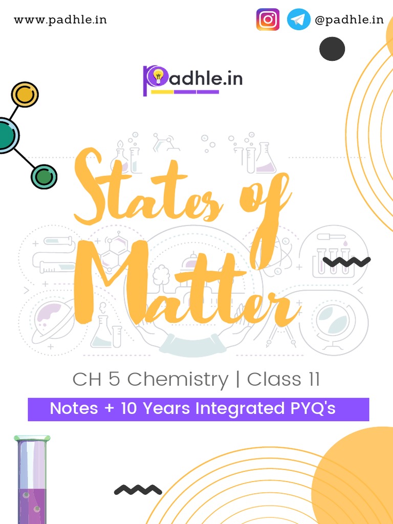 Class 11 Chemistry: States of Matter | PDF | Gases | Pressure