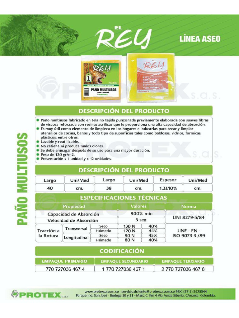 Ficha Tecnica El Rey | PDF