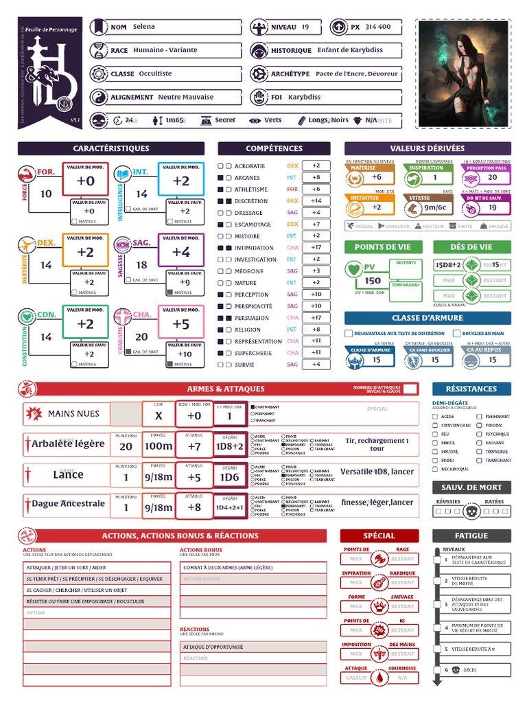 Héros Et Dragons - FDPR VF Principale - Selena | PDF