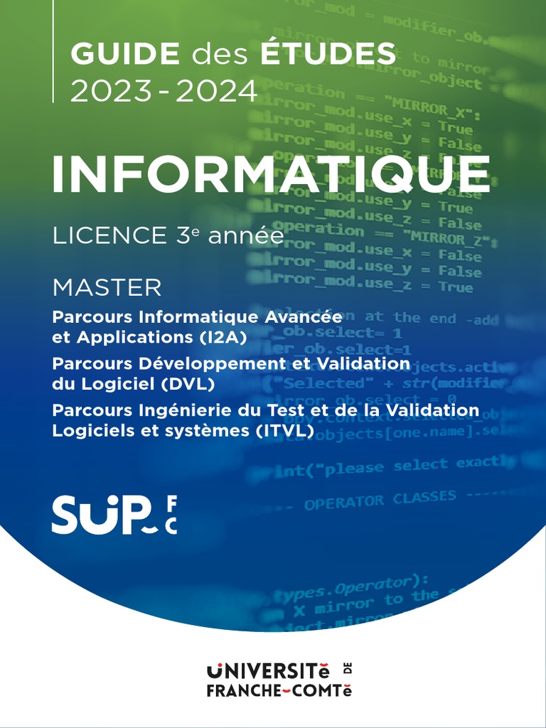 Guide Des Etudes Informatique 2023-2024 - 1 | PDF | Formation à distance