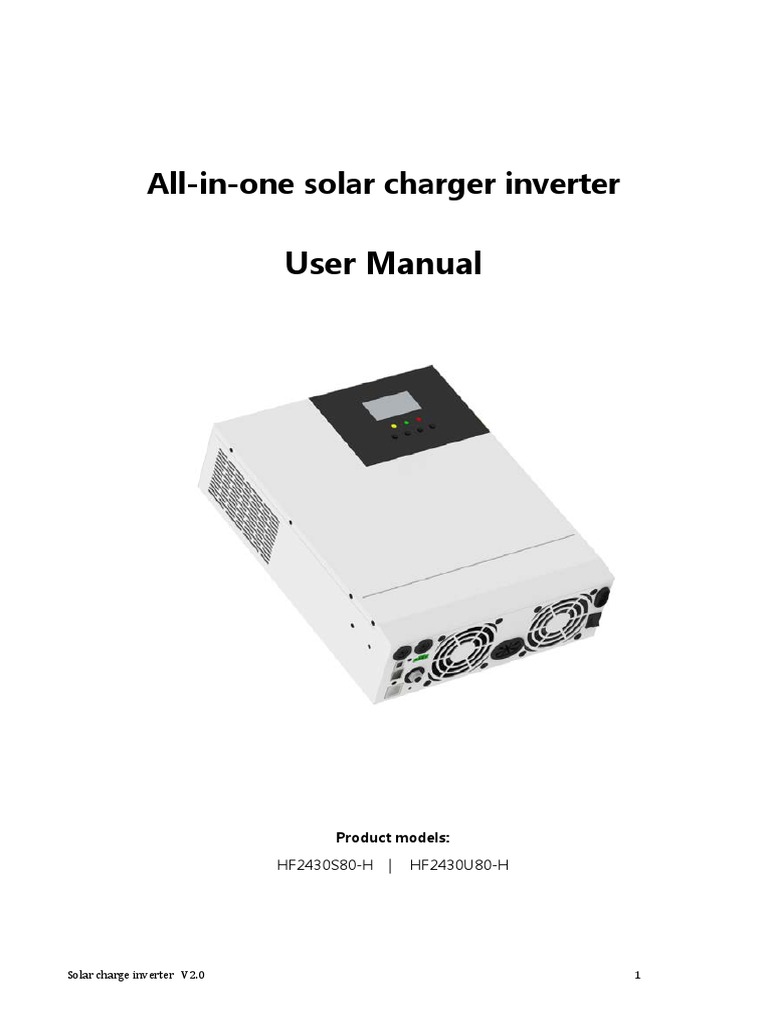 HF24 H User Manual | PDF | Power Inverter | Photovoltaics