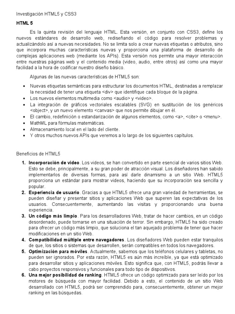 Invest_HTML5_CSS3 | PDF | HTML | Red mundial