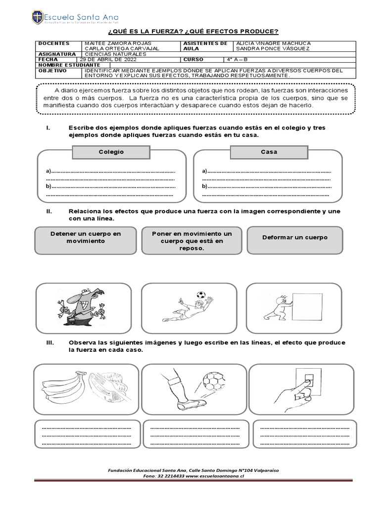 Actividades sobre Fuerza y Movimiento | PDF | Historia