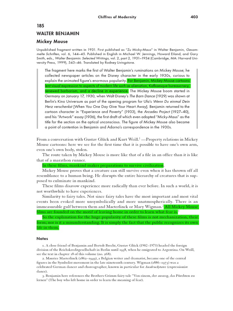 Benjamin, Mickey Mouse | PDF