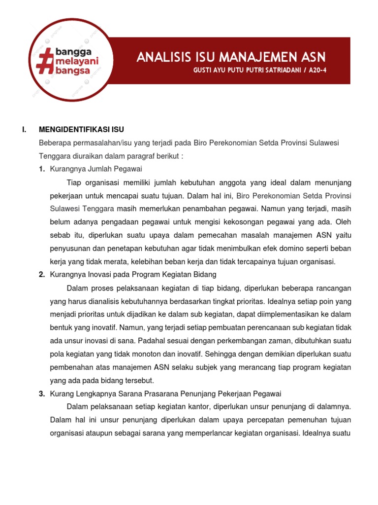 Isu Manajemen ASN di Sulawesi Tenggara | PDF | Pengelolaan Keuangan & Uang