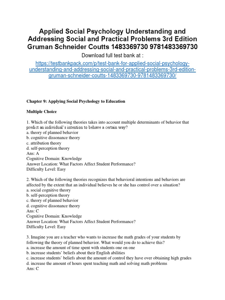 Social Psychology in Education | PDF