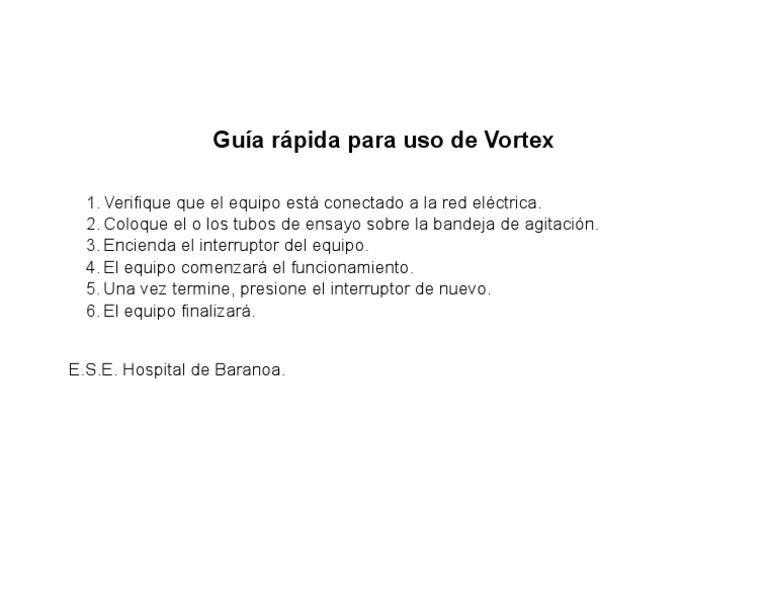 Guía Rapida Vortex | PDF