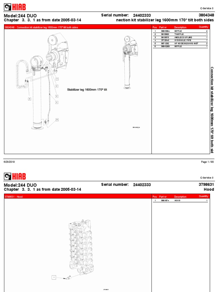 Manual de Partes Correcto - para El Serial Del Equipo | PDF | Equipment ...